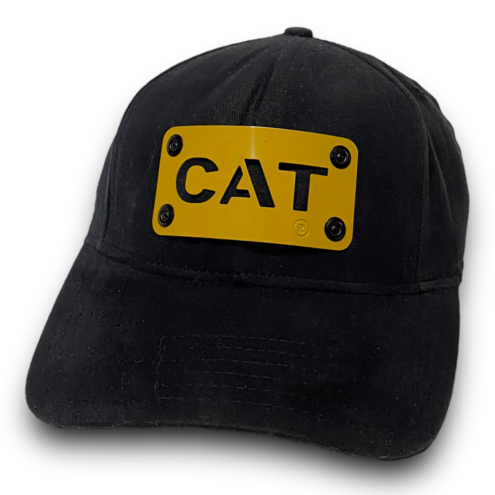 Vintage Caterpillar Cat Metal Logo Plate Tonkin Snapb… - Gem