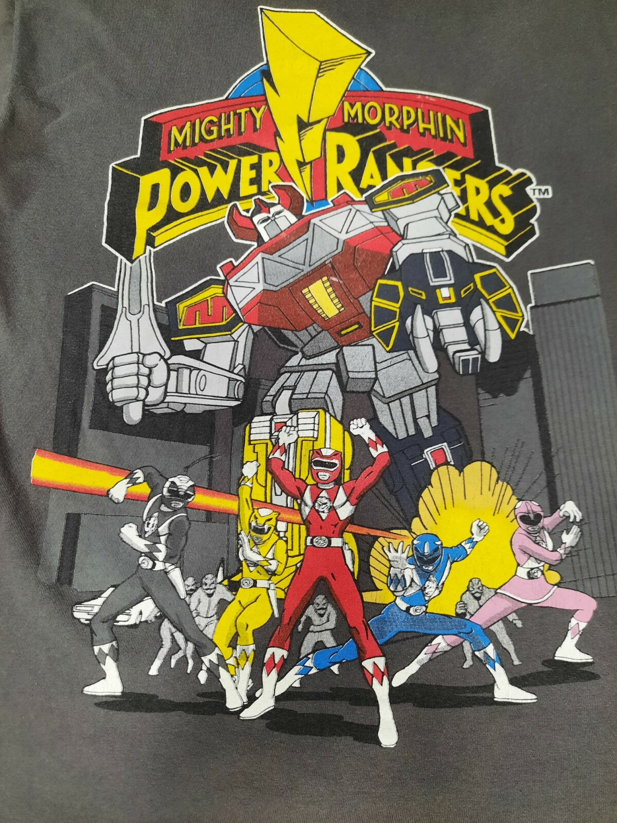 Mighty Morphin Power Rangers Saban’s Gray Medium T-Sh… - Gem