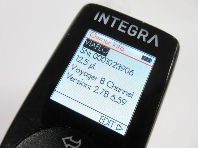 Integra Voyager 4721 0.5-12.5uL 12-Channel Adjustable Electric Pipette ...