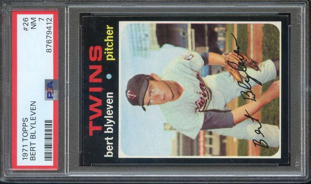 1971 TOPPS #26 BERT BLYLEVEN PSA 7 (RC) TWINS HOF SHARP! *INVAJ2389 | eBay