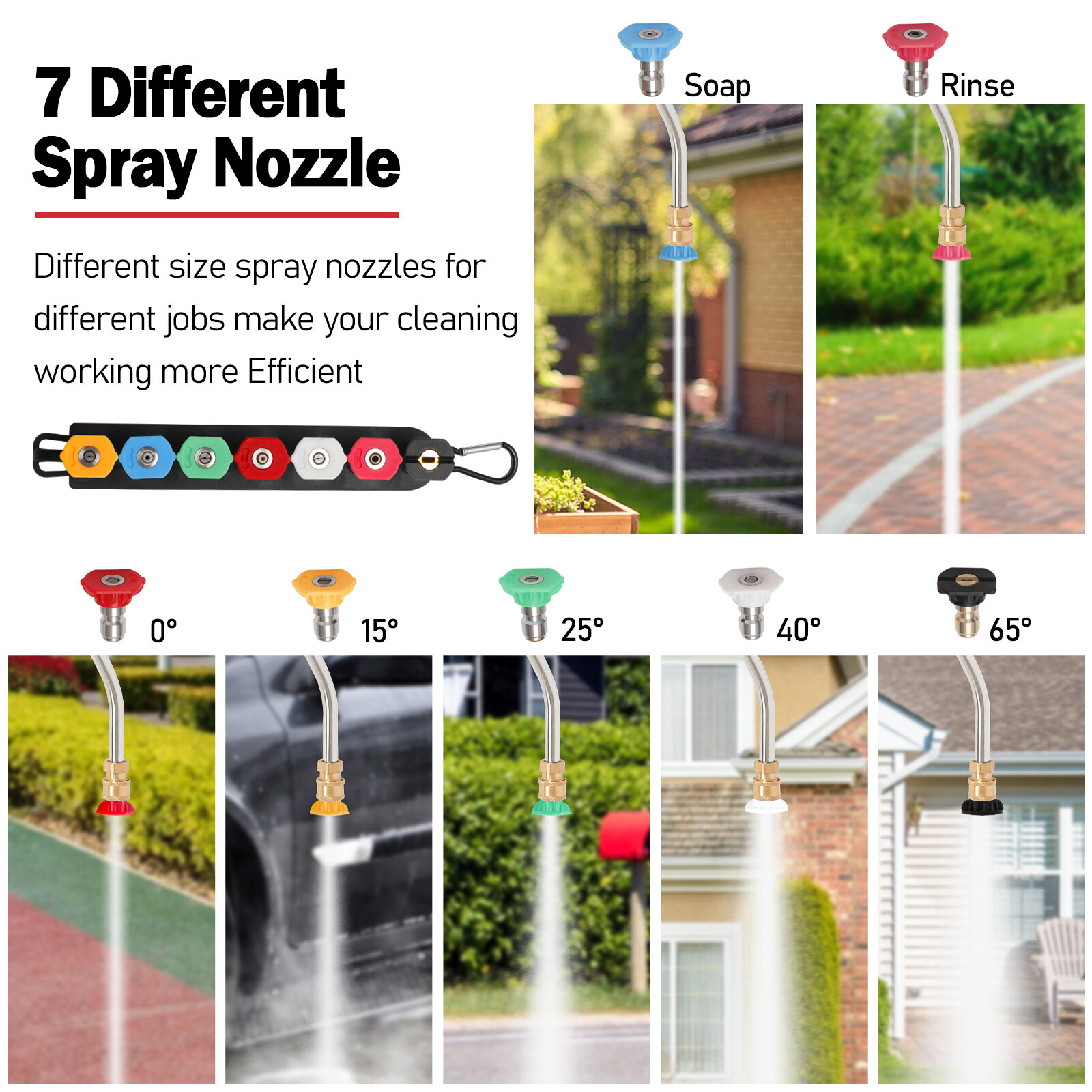 24ft Telescopic Pressure Washer Lance Gun Set Gutter Jet Washer ...