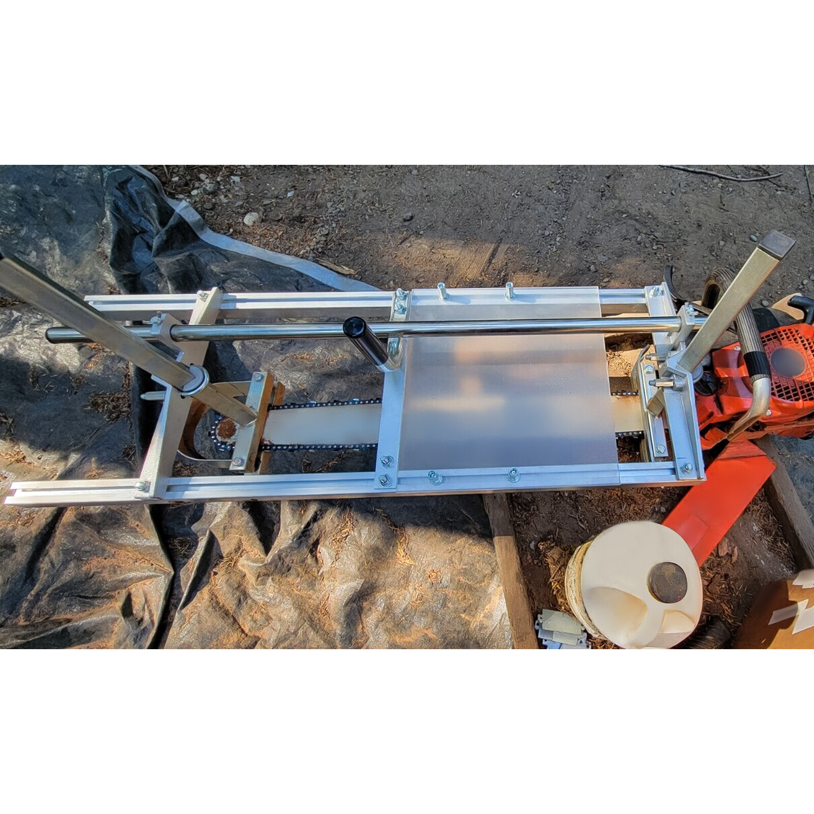 Aluminum Steel Lumber Chainsaw Mill 14"-36" Portable Chain Saw Rail ...