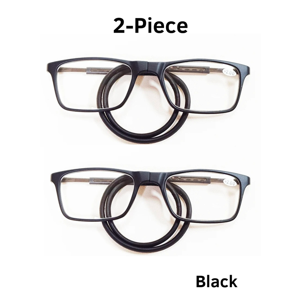 2/4 PAIRS Magnetic Front Connect Reading Glasses Neck Hanging Readers ...