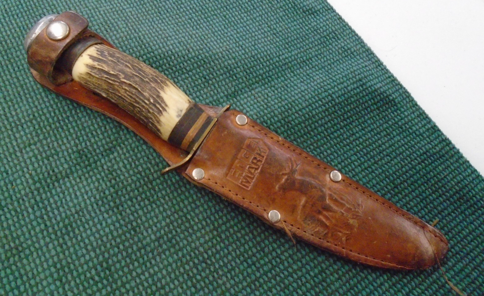 VINTAGE EDGE MARK #461 HUNTING KNIFE LEATHER SHEATH SOLINGEN GERMANY ...