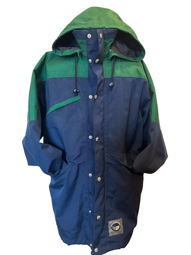 KANSAS Gore-Tex Herren-Regenjacke mit Kapuze dkl.Blau-Grün Gr: M-48/50 ...
