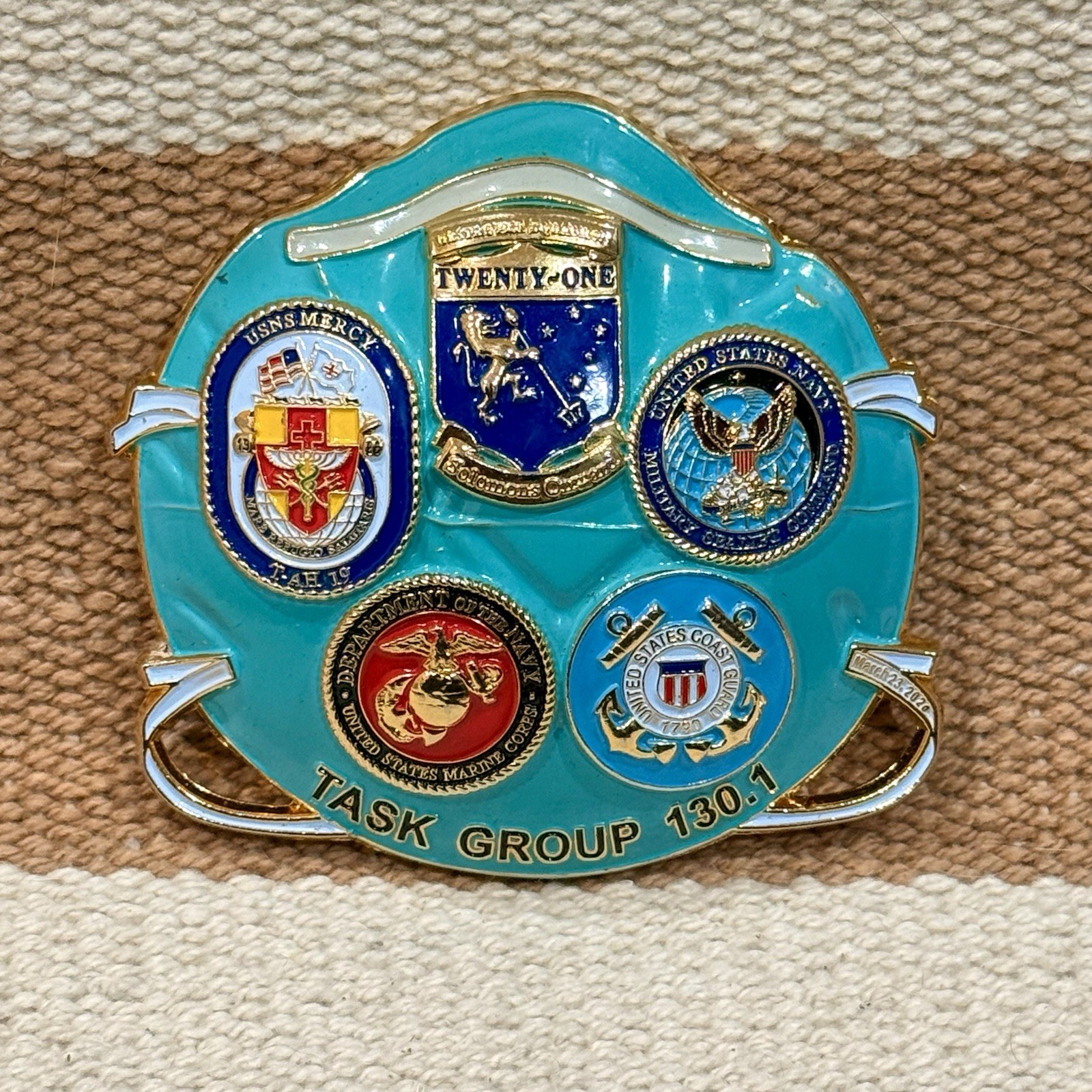 USNS Mercy Task Group 130.1 Challenge Coin – 2020 Navy LA COVID Mission ...