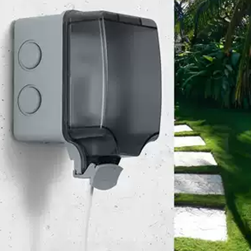 Waterproof Outdoor Plug Socket 13A 1 Gang Electrical Single Switched ...