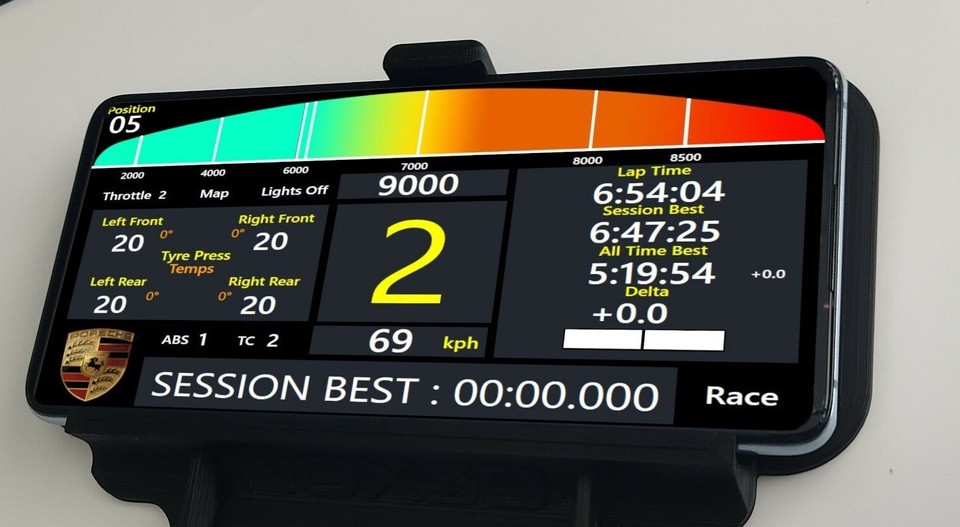 MOZA R9 R5 R12 phone dash mozaracing mount dashboard support holder ...