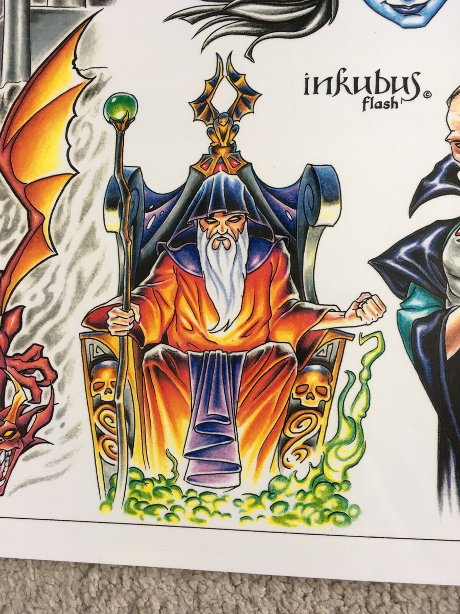 Medieval Wizard Tattoos Mythology Tattoo | ENF 00048