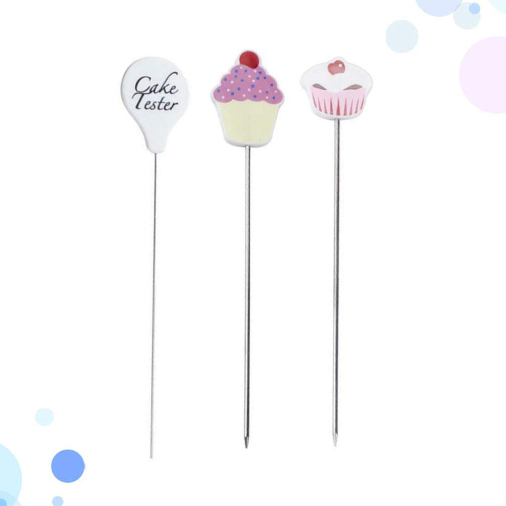 ()Cake Tester Probe Baking Test Needle 3Pcs Stainless Steel For Kitchen ...