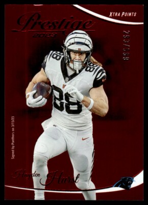 2023 Panini Prestige Xtra Points Red Hayden Hurst 293/599 Carolina ...