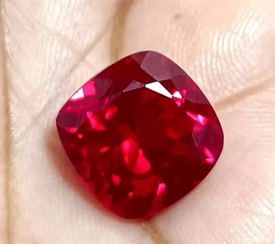 Blood Red Ruby Cushion Cut 10-12Ct Natural Burmese Certified Loose Gemstone | eBay