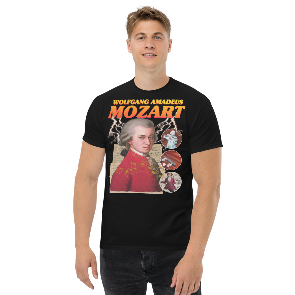 MOZART RAP TEE Wolfgang Amadeus Mozart Vintage Retro Classical Band ...