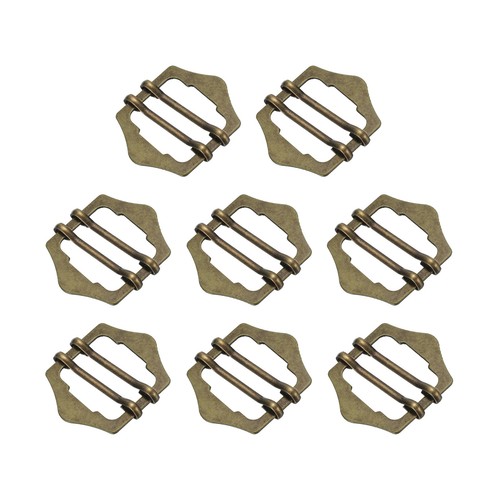 8Pcs Metal Adjuster Slide Buckles, 20mm Webbing Strap Roller Pin Clip ...