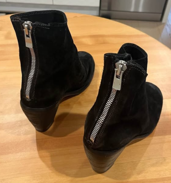 Guidi black suede backzips heeled size 39 | eBay