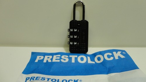 Prestolock Keyless 3 Digit Combination Steel Shackle Padlock *Free ...