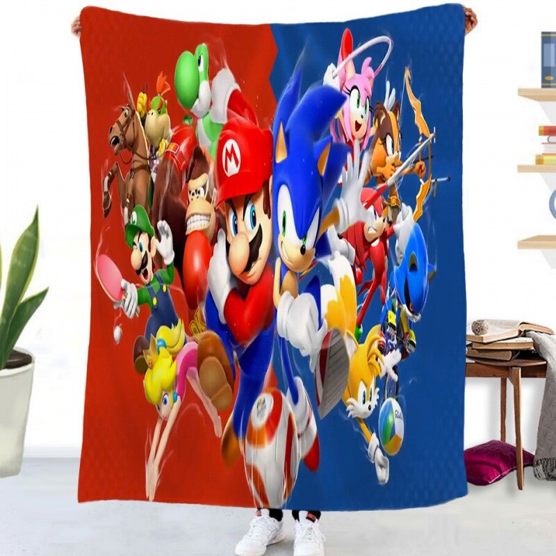 Super Mario Bro Sonic Duvet Cover Bedding Blanket Carpet Floor Rug ...