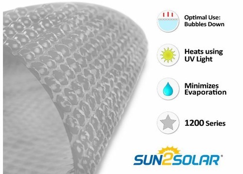 Sun2Solar 1200 Series Rectangle Swimming Pool Solar Cover Heater ...