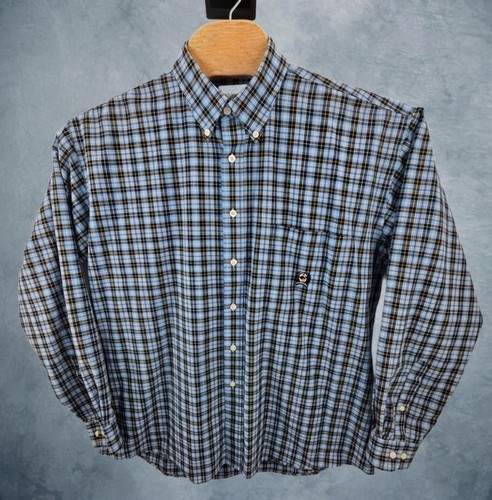 Cinch Western Shirt Mens Large L Blue Plaid Button Down Long Sleeve ...