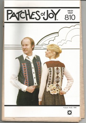 Heidi Vest Patches of Joy Men's Women's Patchwork Quilted Pattern Uncut ...