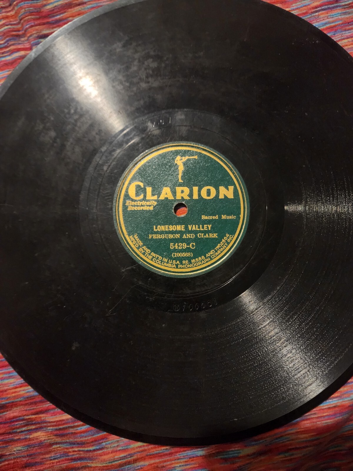 Rare 78 RPM Records- Patented. Read For Titles. Victor, Clarion, Velvet ...