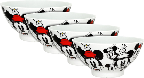 Disney Minnie Mouse Allover Bowls 5.5” Soup Cereal rice Bowl set of 4 ...