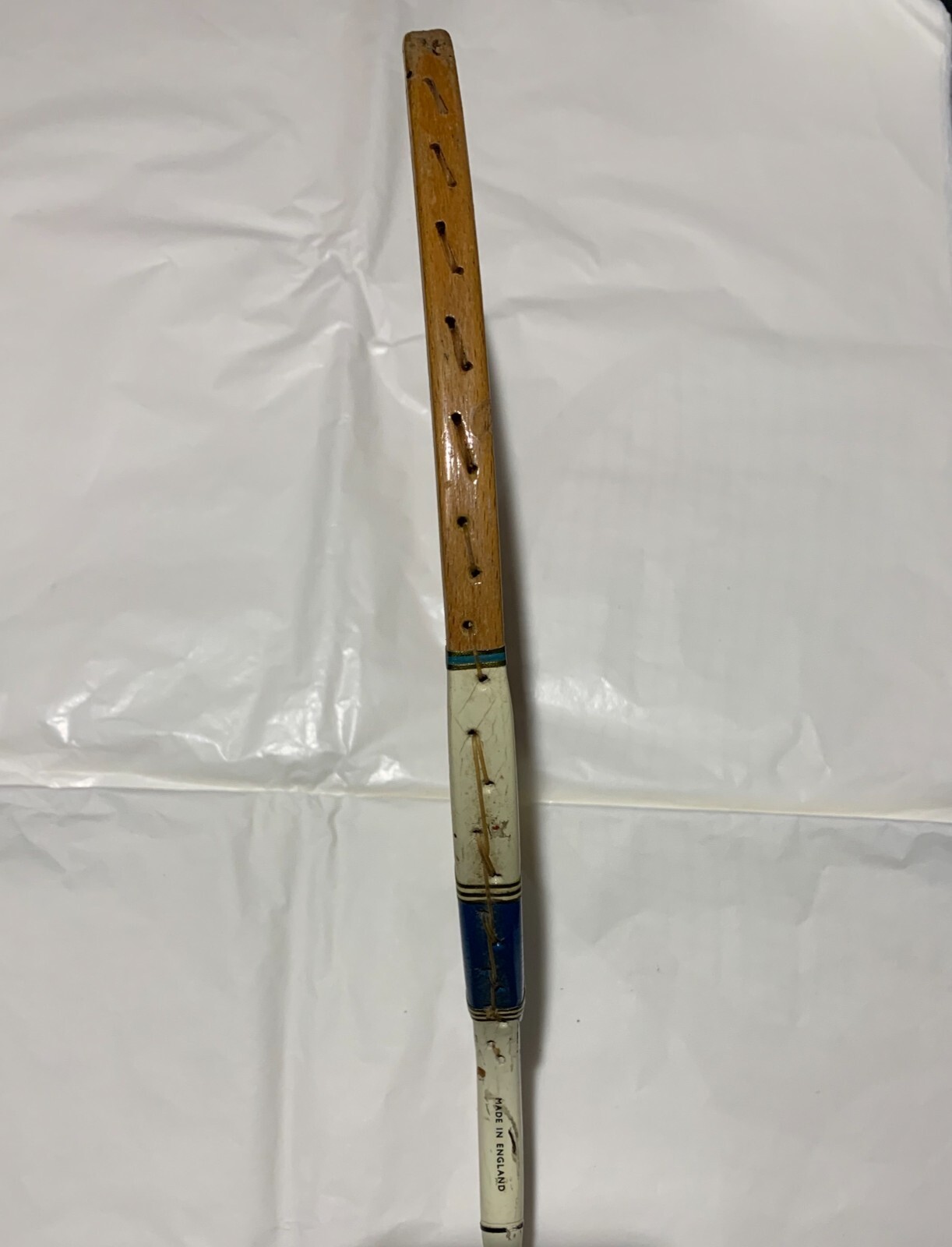 VINTAGE DUNLOP BLUE FLASH Badminton with Original DUNLOP Press Clamp ...