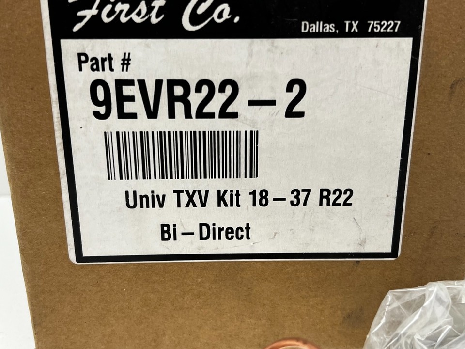 First Co. CP7325 9EVR22-2 Universal TXV R-22 Expansion Valve Kit 18-37 ...