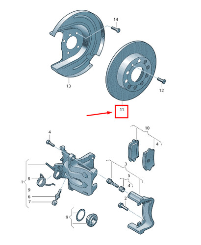 NEW VW GOLF VII 5G MK7 REAR BRAKE DISC 5C0615601A ORIGINAL NO DUTY TO ...