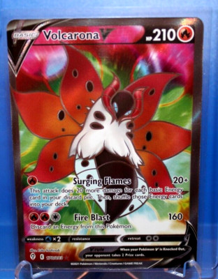 Volcarona V HP210 2021 Ultra Rare Collectible Pokemon Card No. 170/203 ...