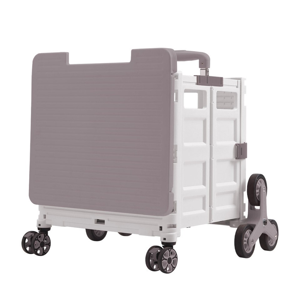 Foldable Trolley Crate Boot Cart Mobile Shopping Camping Picnic Storage ...