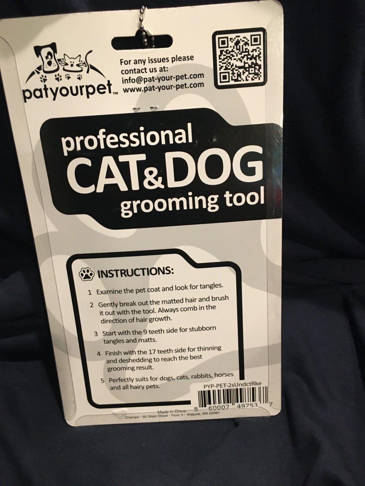 Pat Your Pet Deshedding Brush - Double-Sided Undercoat Rake for Dogs ...