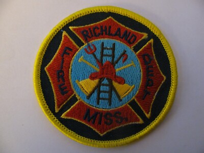 MISSISSIPPI MS - Richland EMS Fire Rescue Dept Patch Iron On 3" Rare ...