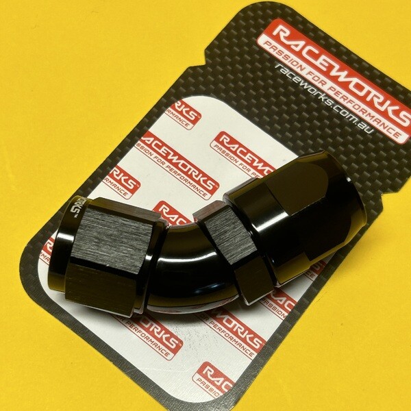 Raceworks RWF-202-10BK 10AN PTFE 200 Series Swivel hose 45 Deg AN-10 ...