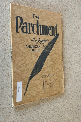 PARCHMENT Volume 1 #2 (American College Quill Club 1926) -- St Paul ...