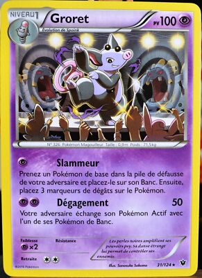 carte Pokémon 31/124 Groret 100 PV XY - Impact des Destins NEUF FR | eBay