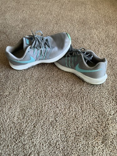 Nike Running Sneakers Womens Run Swift Stealth Trainers Gray Blue Lace ...