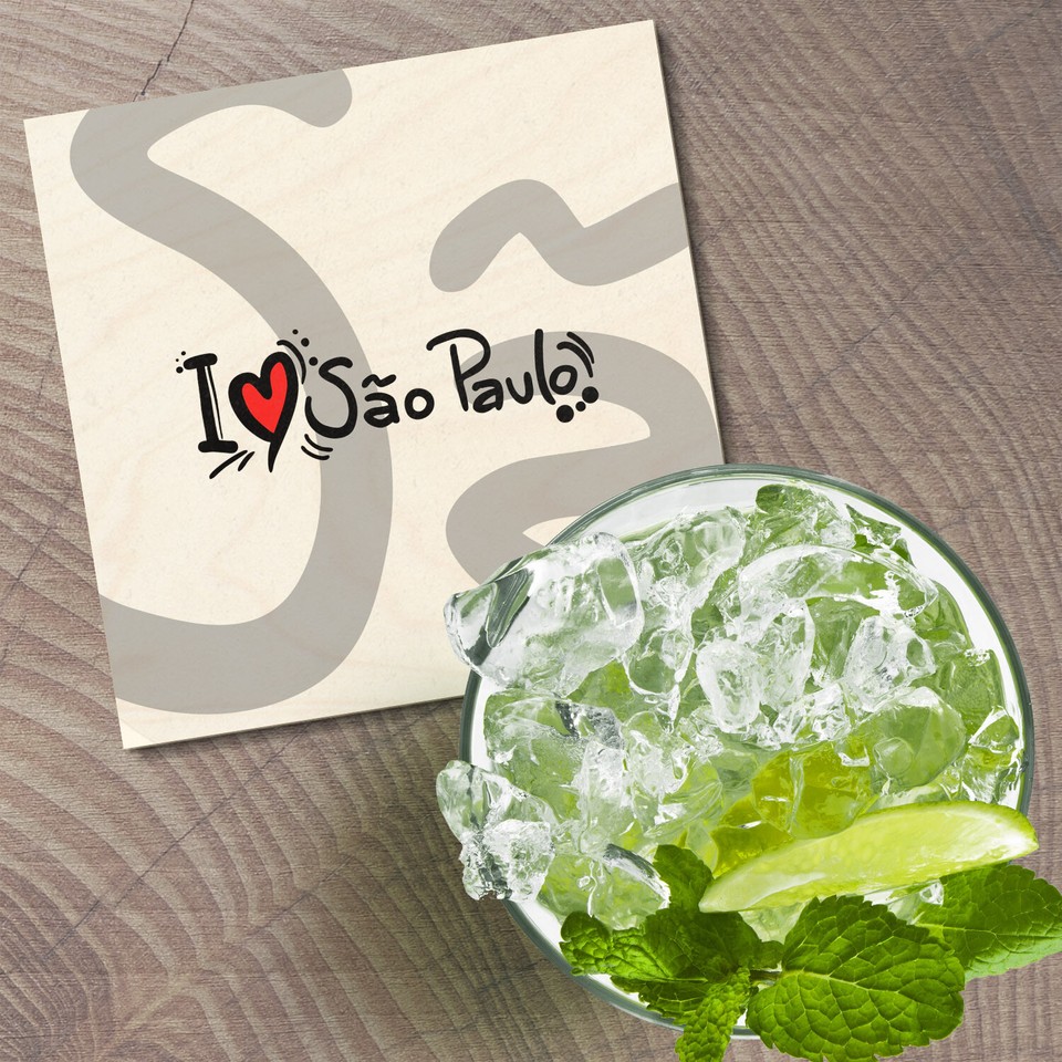 I Love Sao Paulo Brazil Slogan 4'' X 4'' Square Wooden Coaster | eBay