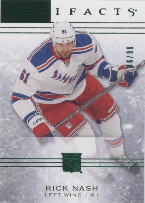2014-15 Upper Deck Artifacts - Rick Nash #38 Emerald /99 for sale ...