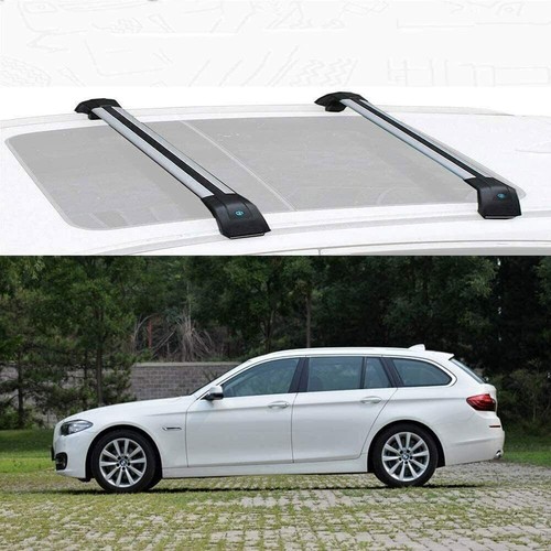 2Pcs Fits for BWM 5 Touring 2010-2019 Lockable Roof Rail Rack Cross Bar ...