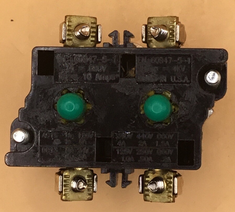 CUTLER HAMMER 10250T/91000T CONTACT BLOCK T1308 SERIES D2, EATON ...