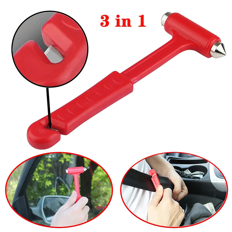 3 In1 Car Broken Window Hammer Emergency Safety Escape Tool Seat Belt ...