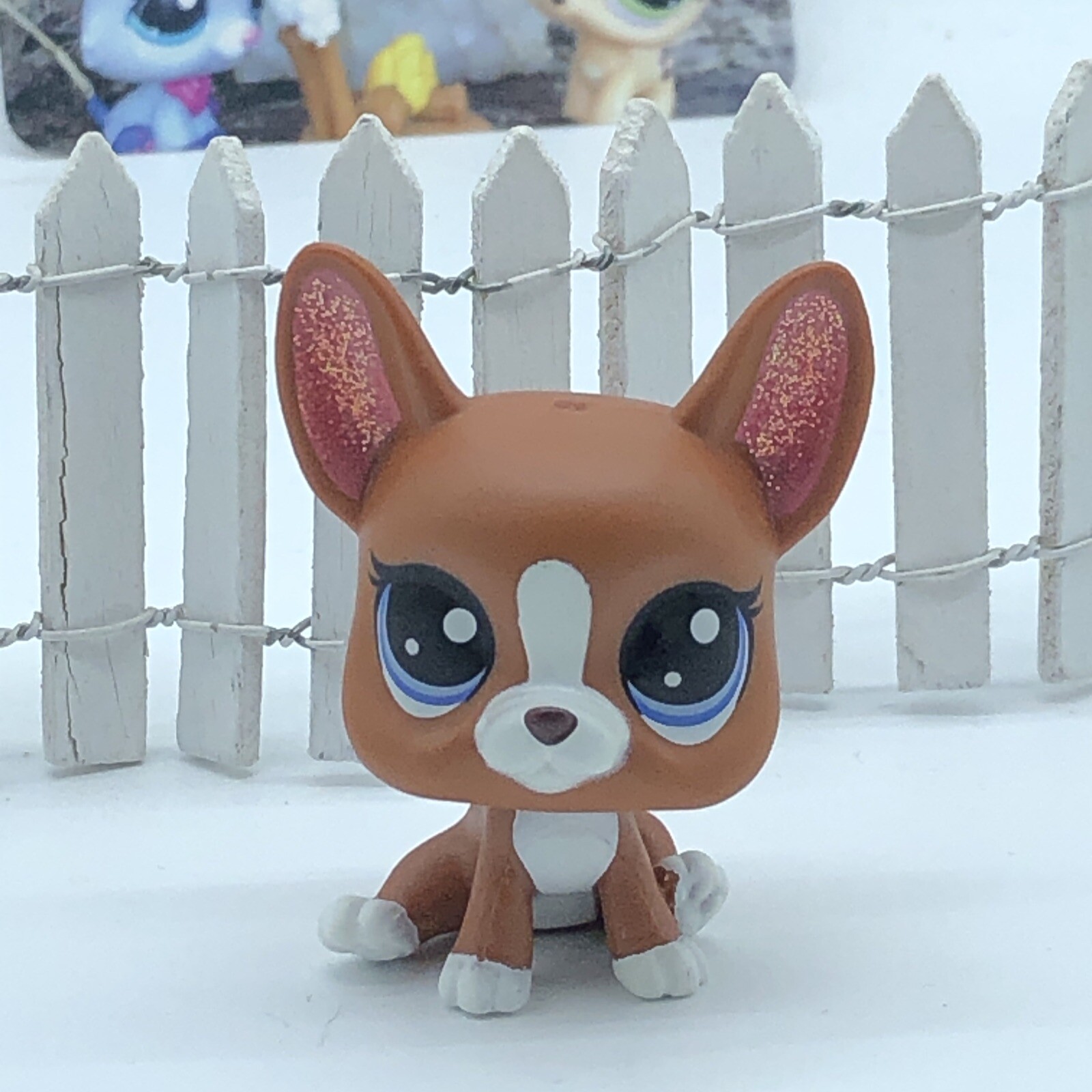 Littlest Pet Shop 2-92 Roxie McTerrier Puppy Dog Boston Terrier Glitter ...