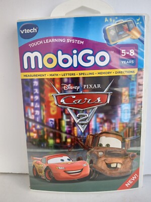 V Tech Learning System Mobigo 5-8Y Disney Pixar Cars 2 Cartridge Math ...