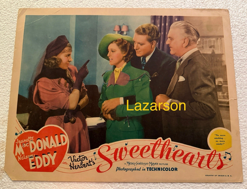 JEANETTE MACDONALD NELSON EDDY SWEETHEARTS LOBBY CARD FRANK MORGAN ...