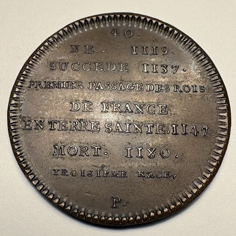 France Jeton Coin – Louis VII King of France Historical Series Louis ...