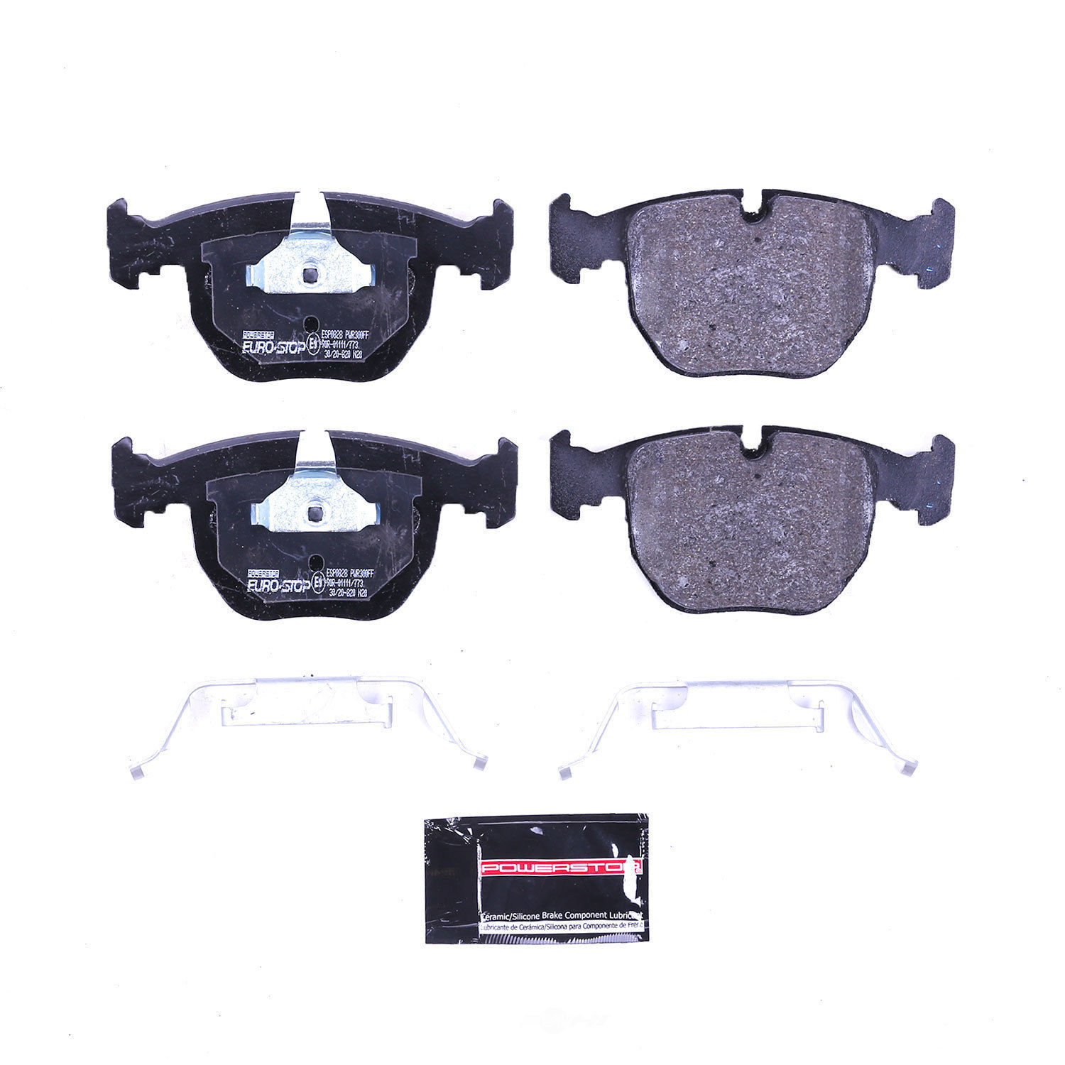 Disc Brake Pad Set-Front Euro-Stop ECE-R90 Brake Pads Front Power Stop ...