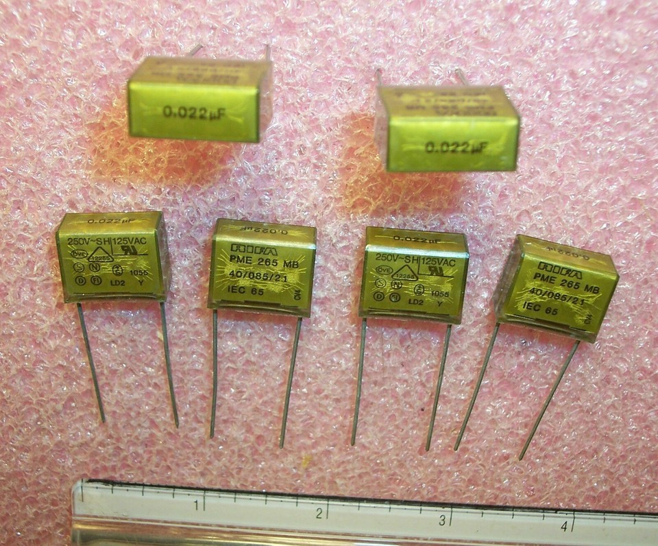 QTY (10) .022uf 250V Y2 SUPPRESSION METALLIZED PAPER CAPACITORS ...