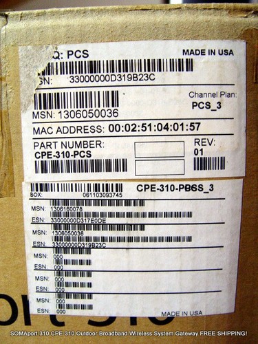 SOMAport 310 CPE-310 Outdoor Broadband Wireless System Gateway FREE ...