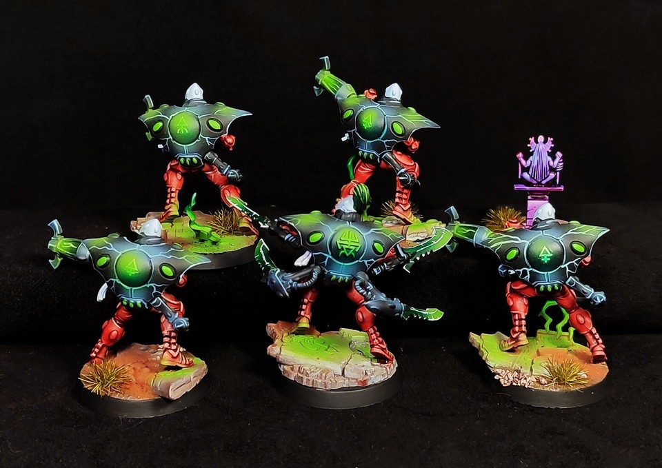 Warp Spiders painted Warhammer 40k Aeldari Ynnari Xenos army Eldar # 1 ...